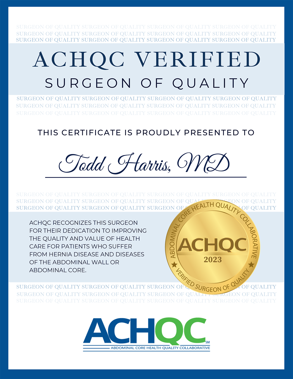 Hernia Research and Quality Recognition - California Hernia Specialists